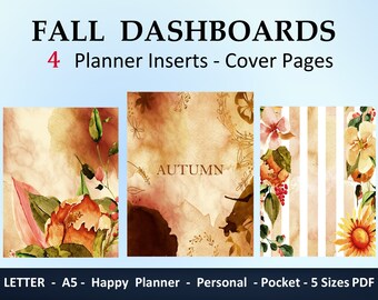 Autumn A5 Dashboard - Etsy