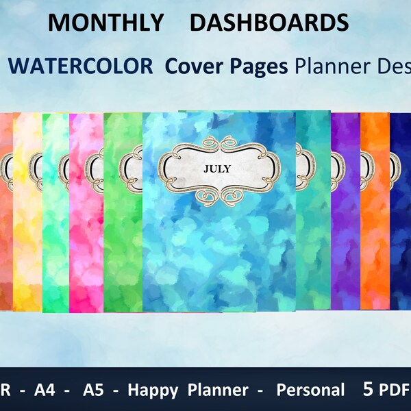 Watercolor Dashboard - Etsy