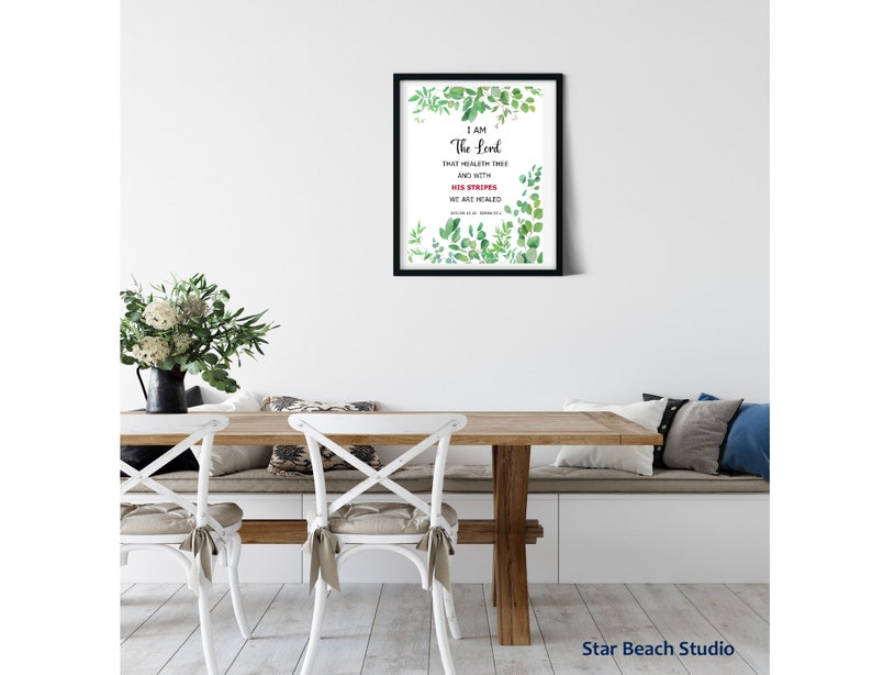 I AM the Lord That Healeth Thee Bible Verse Scripture Wall Art ...