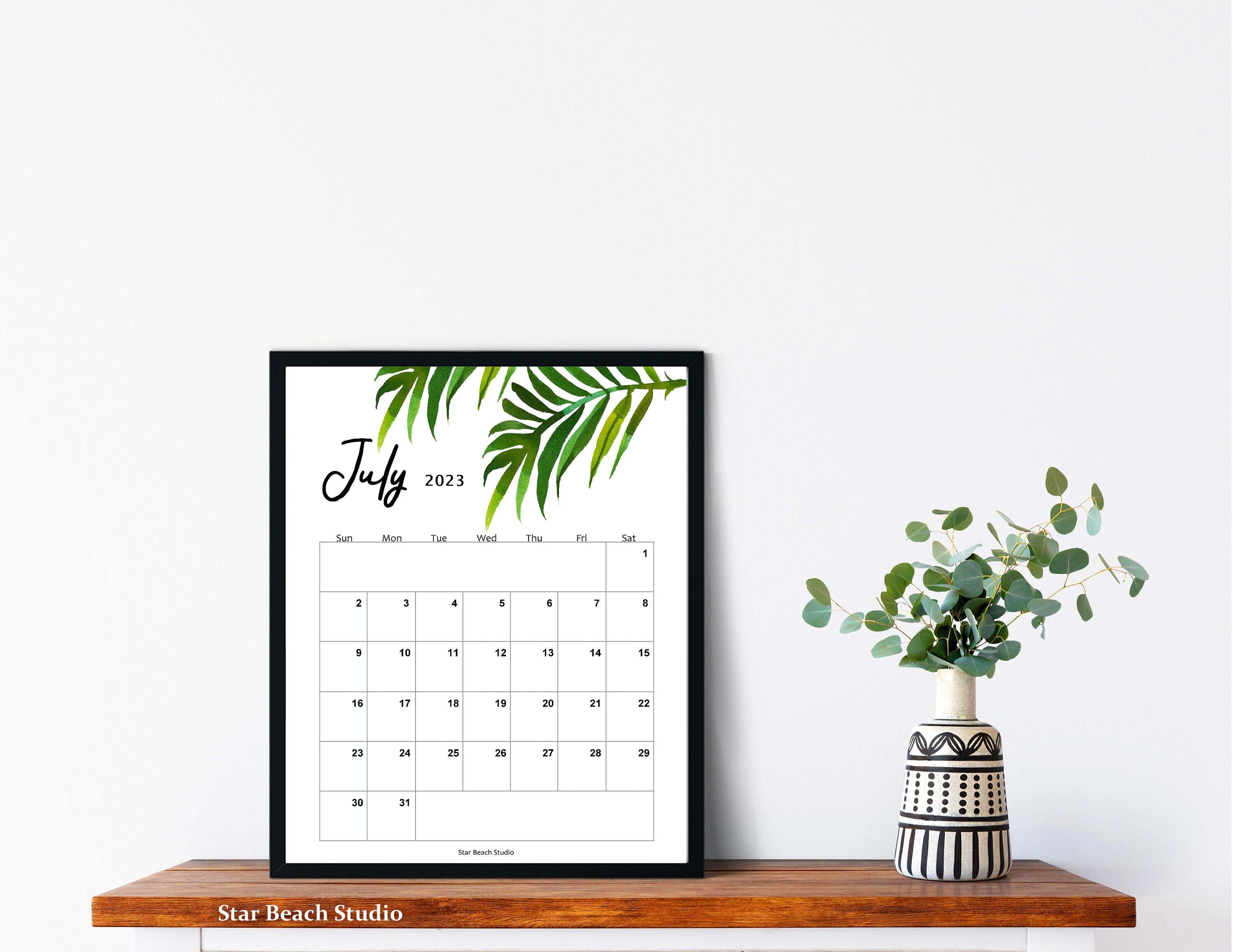 2023 Calendar Printable Botanical Wall Desk Digital - Etsy