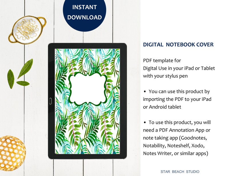 Binder Cover Printable Editable, Botanical Greenery Binder Insert ...