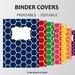 Binder Cover Printable Multicolor Digital Notebook Covers - Etsy