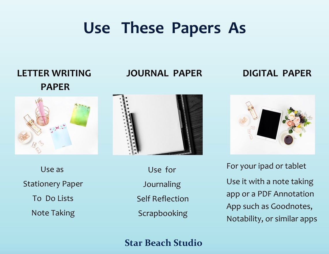 Green Leaves Printable Stationery, Eucalyptus Lined & Unlined Letter ...