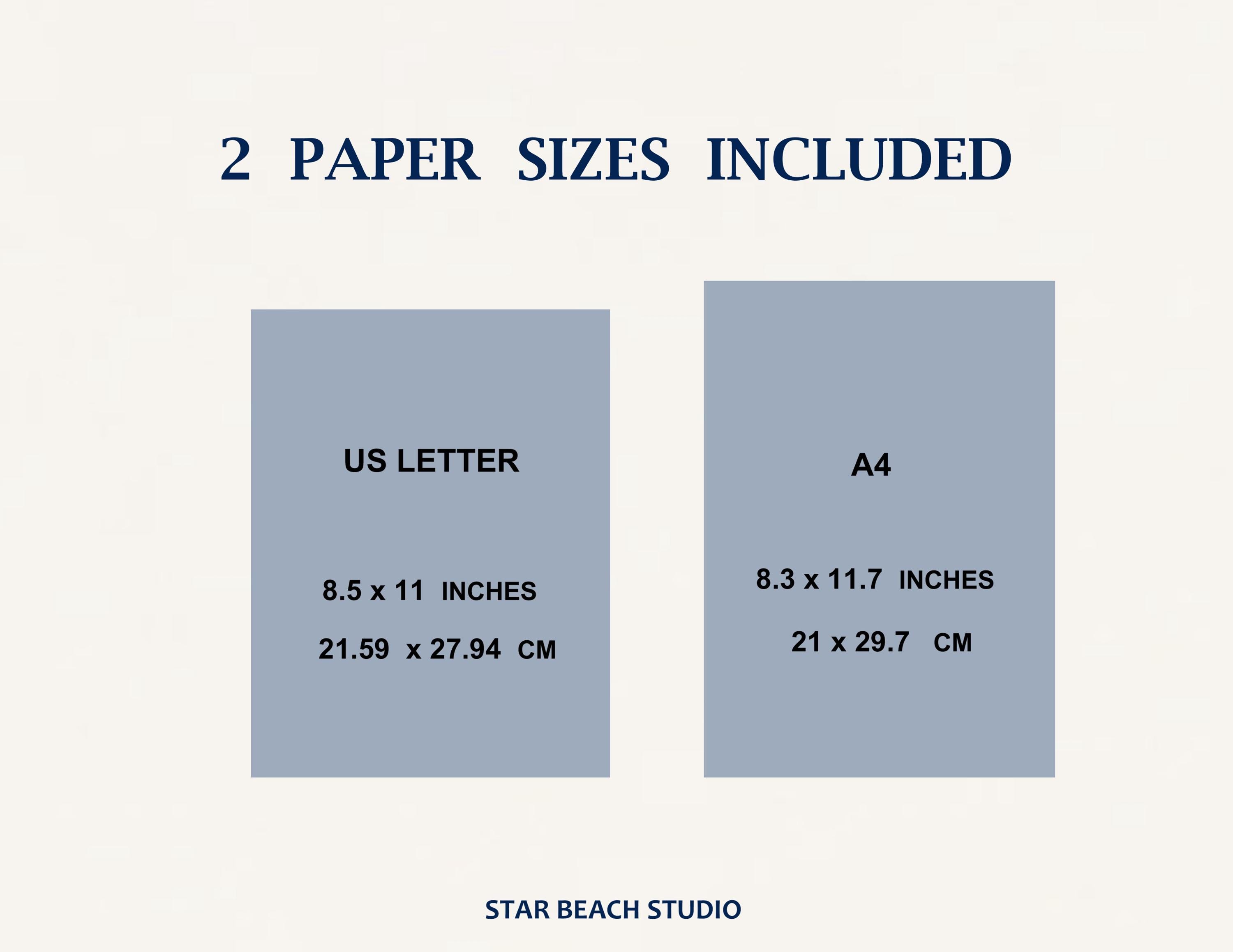 Blue Hydrangeas With Blue Butterflies Stationery Printable Paper, Lined ...