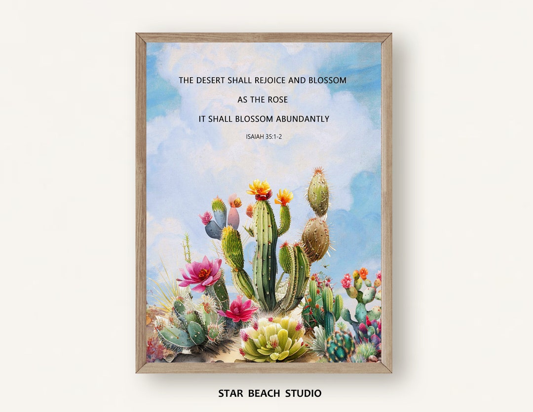 Isaiah 35 Bible Verse Wall Art, the Desert Shall Rejoice and Blossom as ...