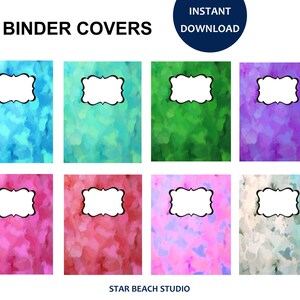 Binder Cover Printable Editable, Watercolor Binder Insert, Teacher ...
