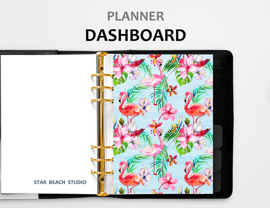 Pink Flamingos Planner Dashboard, Summer Floral Planner Inserts, US ...