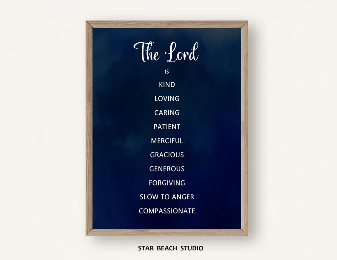 Psalm 103 the Lord is Kind and Merciful Bible Verse Printable Scripture ...