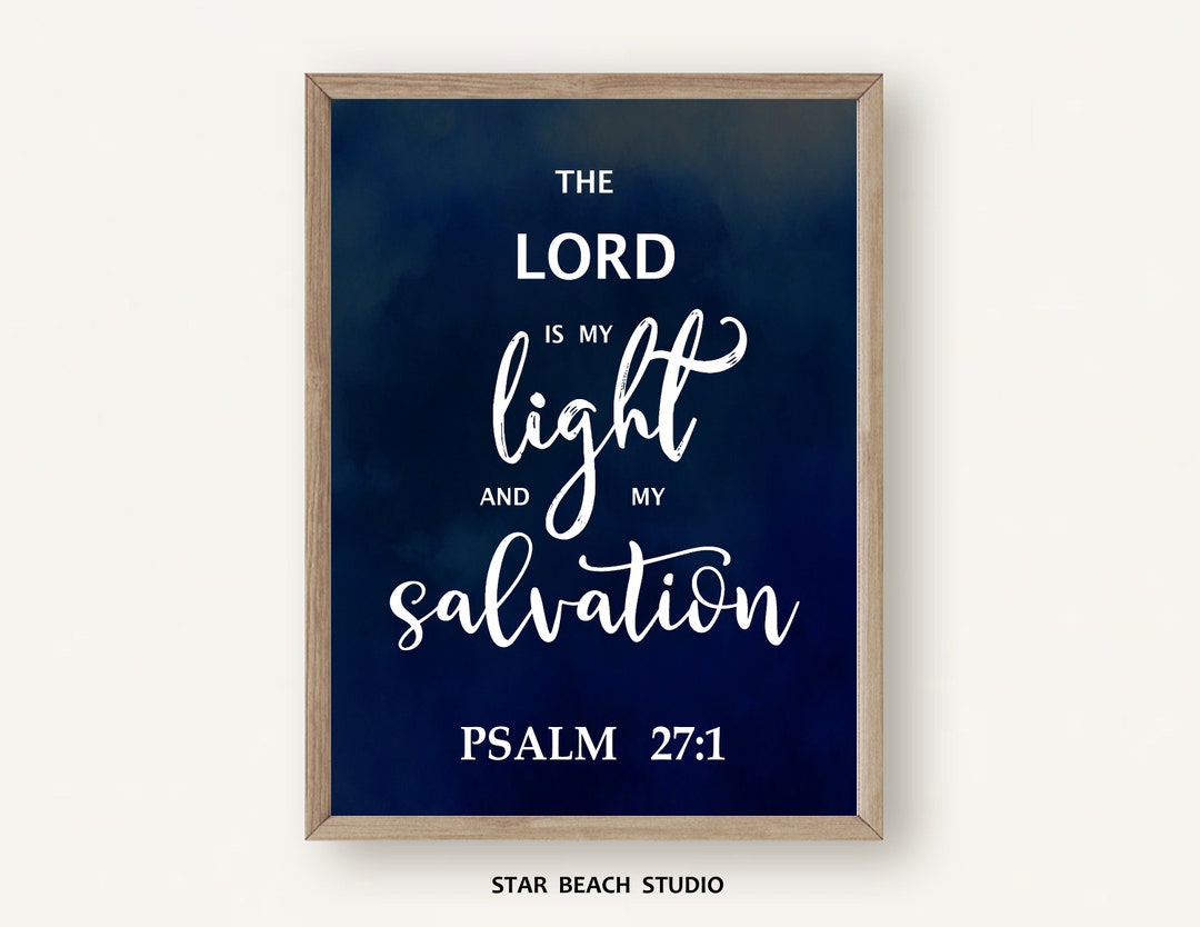 The LORD is My Light and Salvation Psalm 27:1 Bible Verse Wall Art ...
