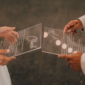 Custom Vow Sheets - Your Names. Engraved Wedding Ceremony Vows. Set of ...