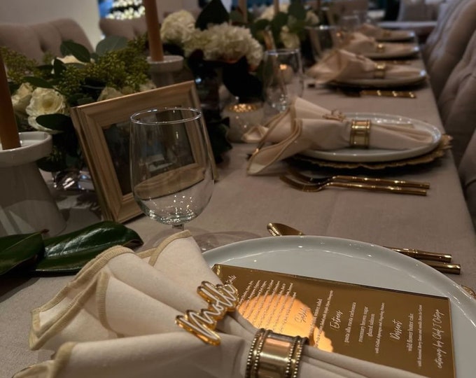 Wedding & Events Place Setting Names Add Your Names Acrylic With UV ...
