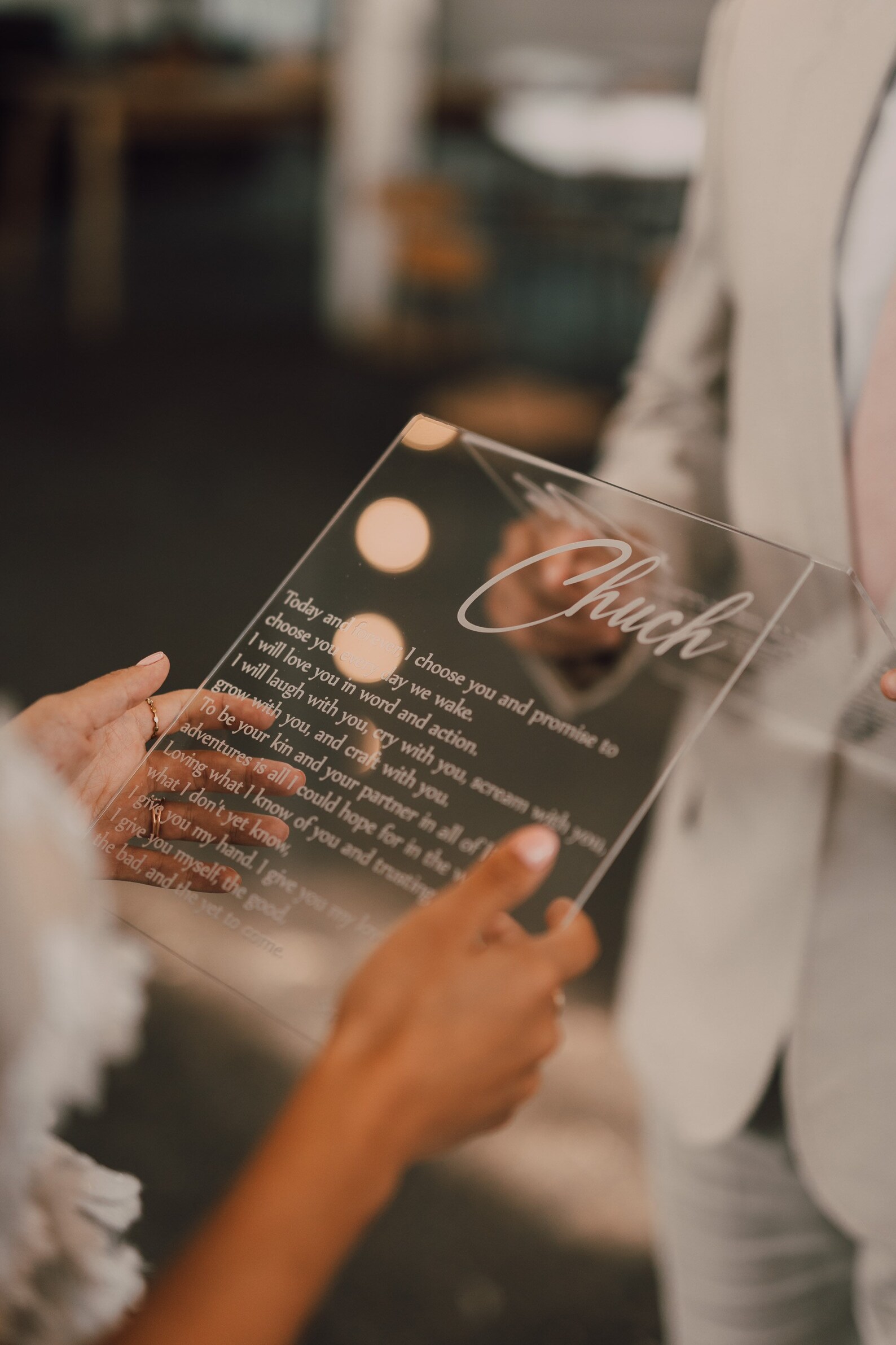 Custom Vow Sheets - Your Names. Engraved Wedding Ceremony Vows. Set of ...