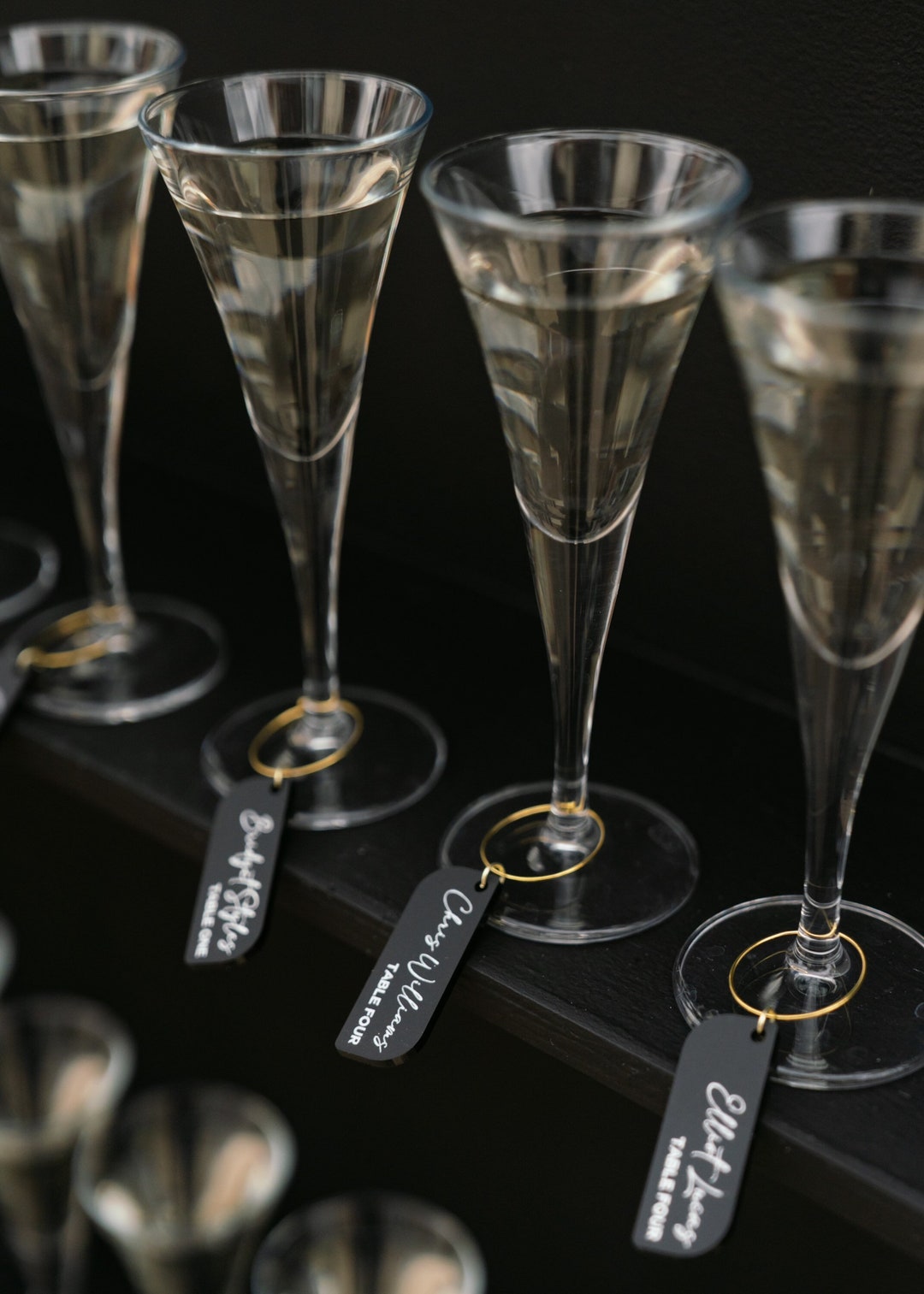 Custom Drink Glass Stem Charms - Your Text! | UV Printed, Personalized ...