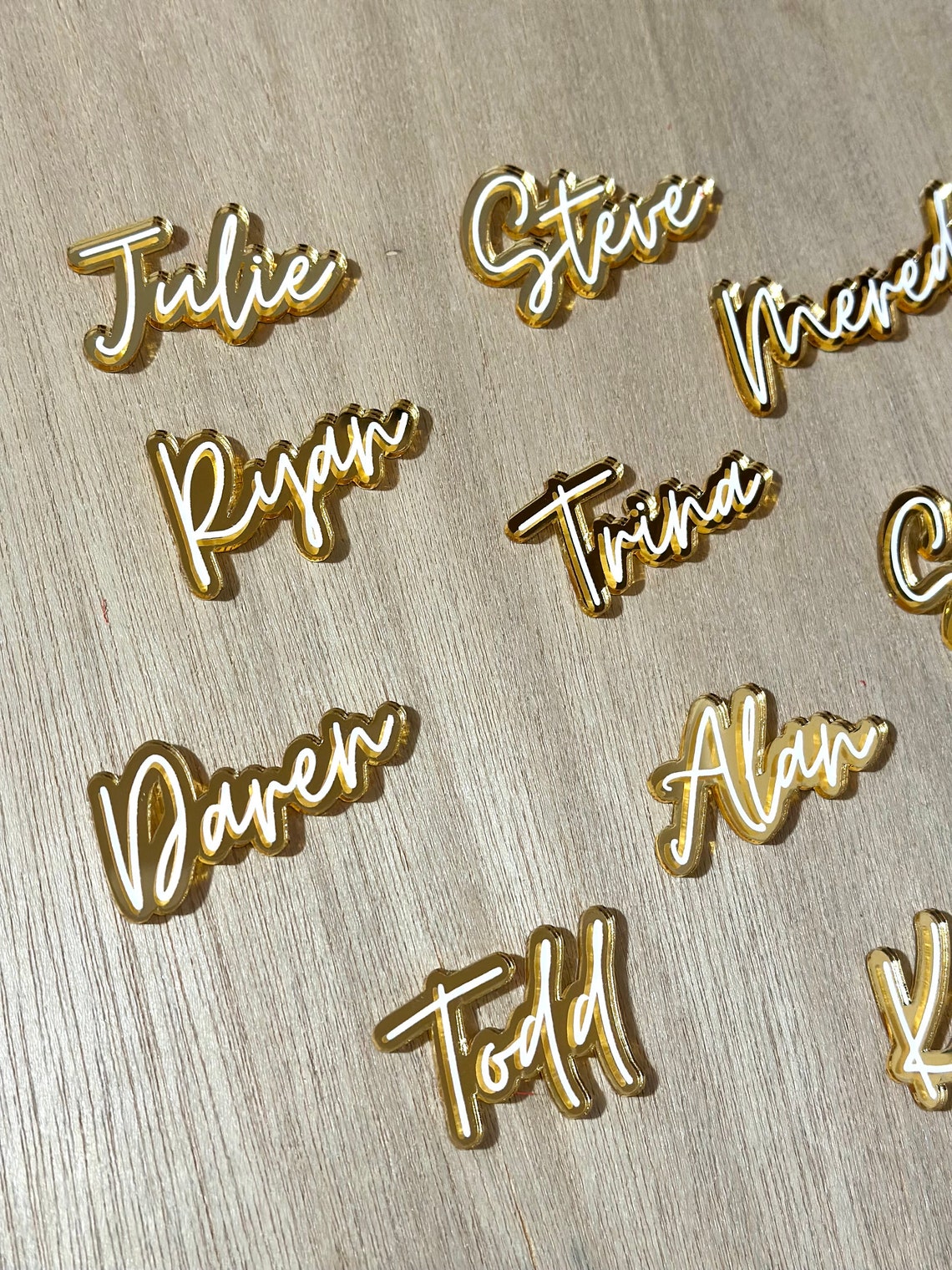 Wedding & Events Place Setting Names | Add Your Names | Acrylic With UV ...