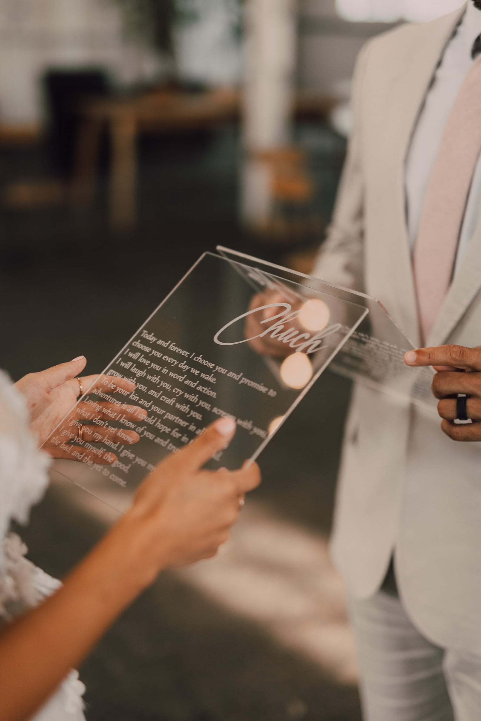 Custom Vow Sheets - Your Names. Engraved Wedding Ceremony Vows. Set of ...