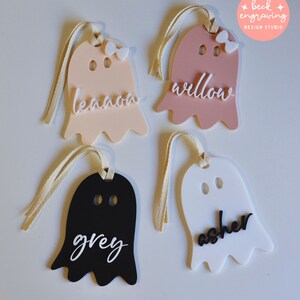 Custom Ghost Name Tag Personalized Acrylic Choose Color Halloween - Etsy
