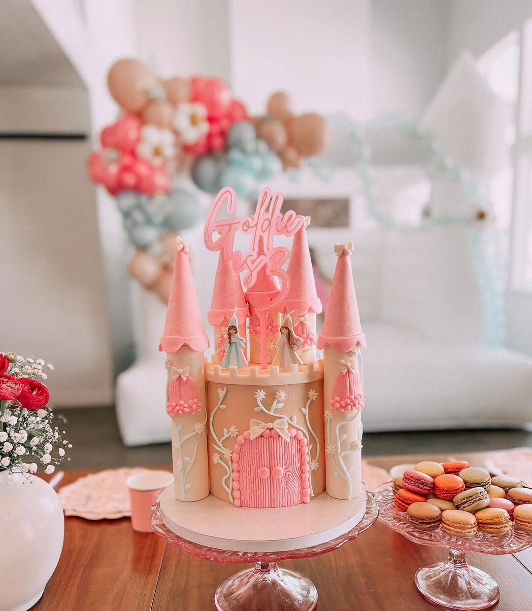 Custom Princess Script Birthday Cake Topper Acrylic 5.5 Personalized ...