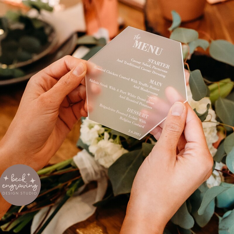 Hexagon Menu - Etsy