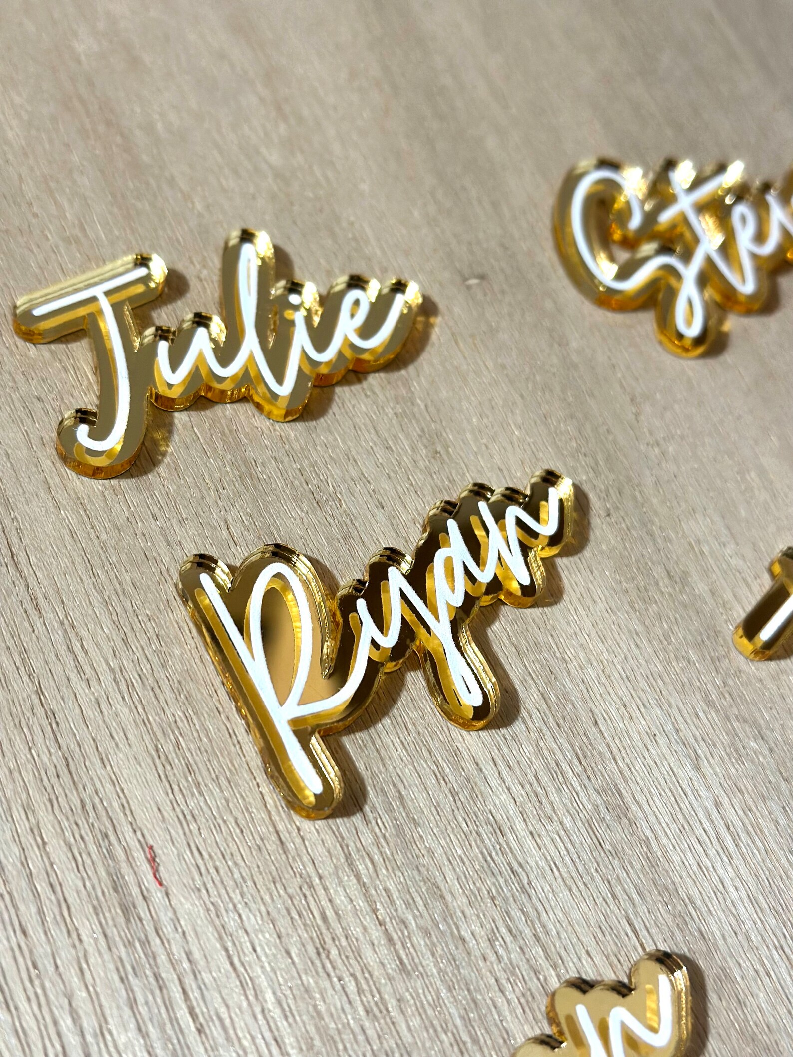 Wedding & Events Place Setting Names | Add Your Names | Acrylic With UV ...