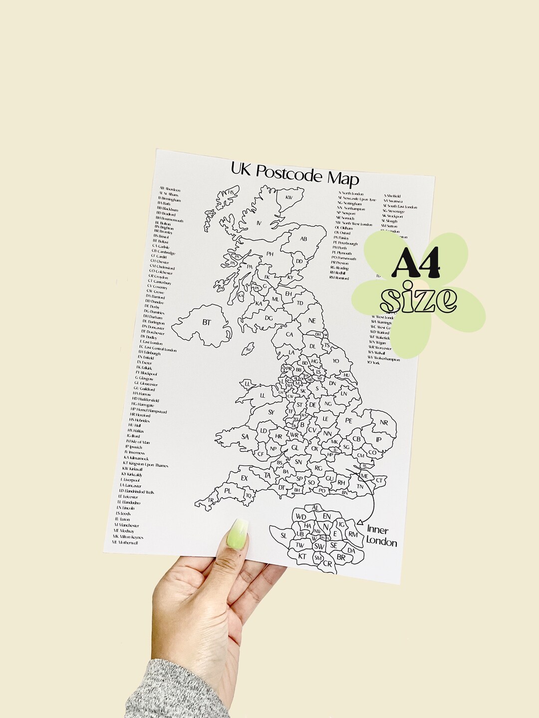 UK Postcode Sales Map, Sales Tracker, Colouring Page, Business Postcode ...
