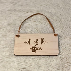 Out of the Office Door Sign Hanging Door Sign Away From - Etsy