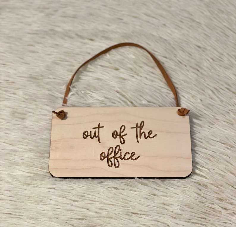 Out of the Office Door Sign Hanging Door Sign Away From - Etsy