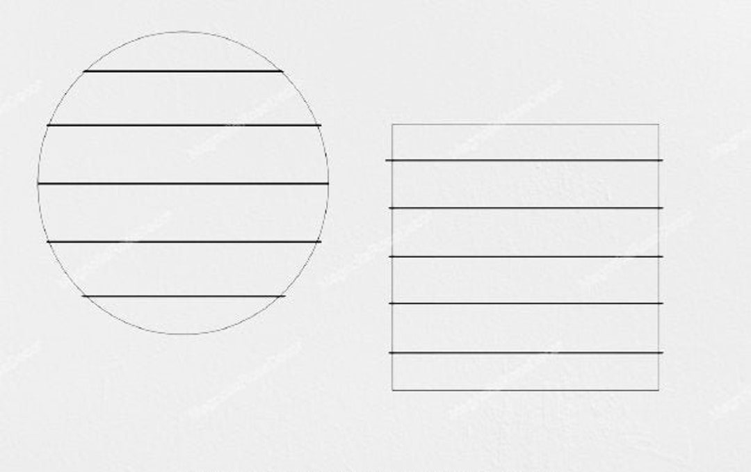 Set of Shiplap Shapes Line, Farmhouse Circle, Square, Digital Cut File ...