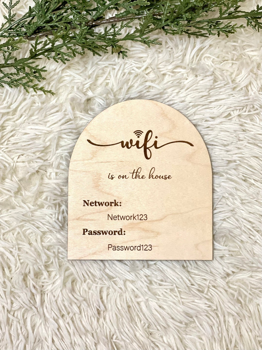 Guest Wifi Password Sign, Personalized Wifi Network Sign for Guests ...