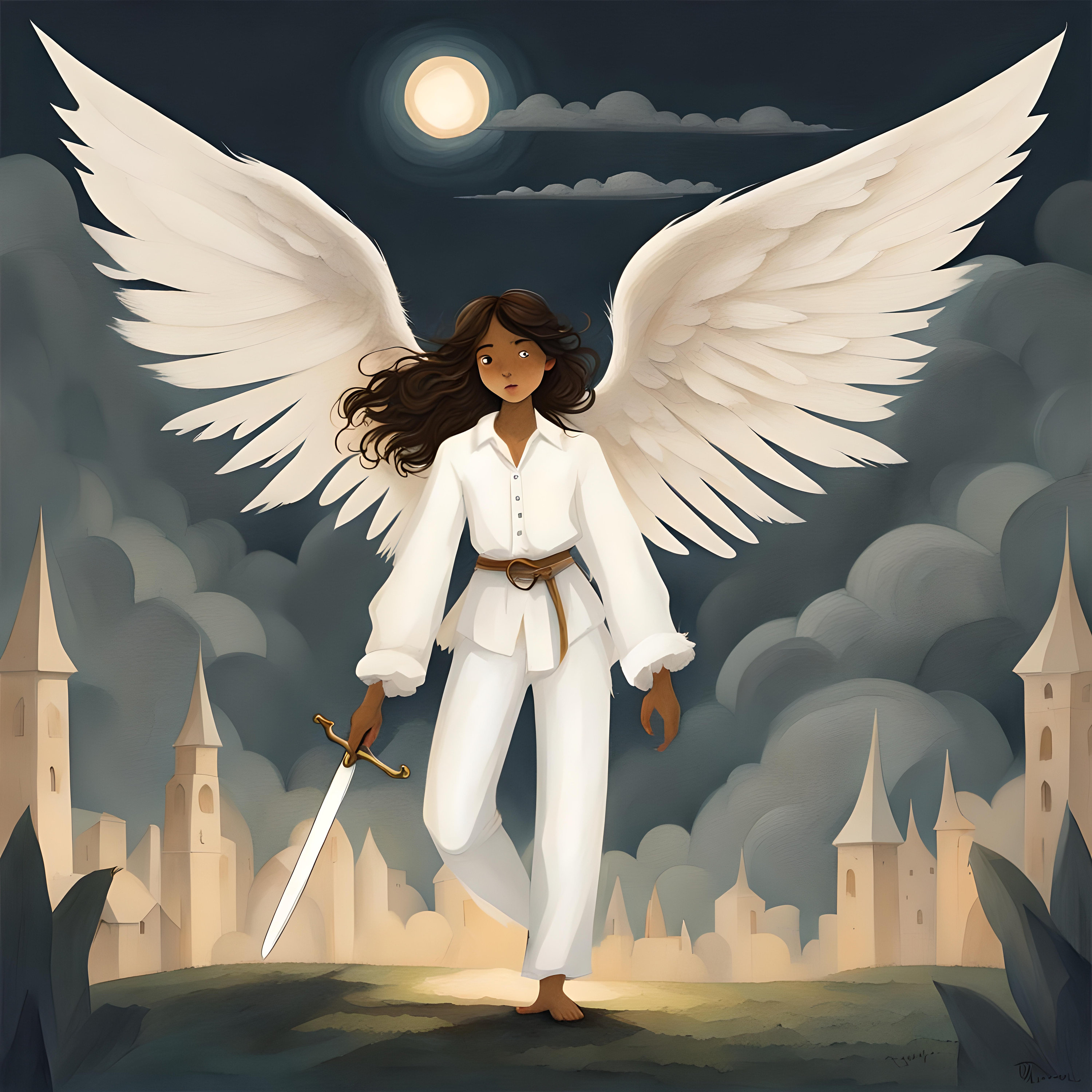 Whimsical Guardian Angel, Story Book Art, Ai-generated High-quality ...