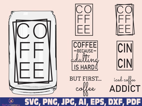 Coffee Glass Wrap Svg Png Can Glass Wrap Coffee Glass Wrap Etsy