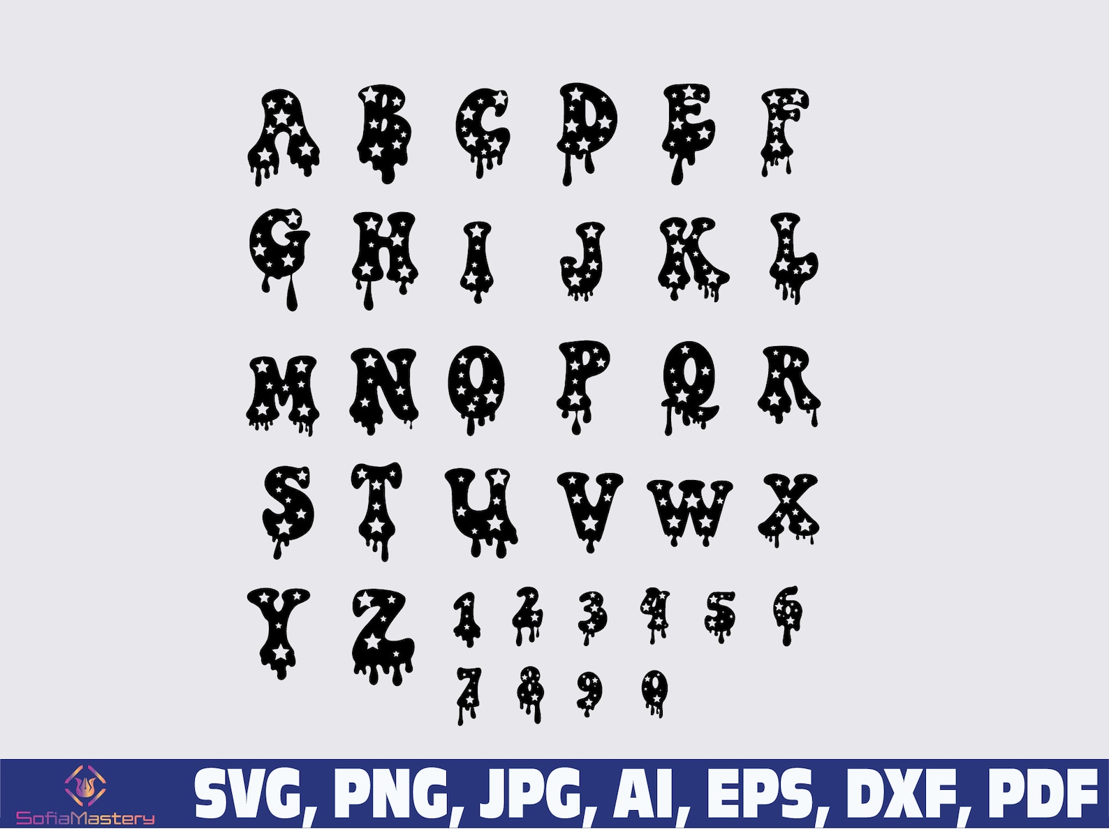 Dripping font svg dripping svg dripping letters alphabet svg | Etsy