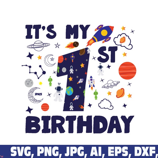 Astronaut Birthday Svg - Etsy