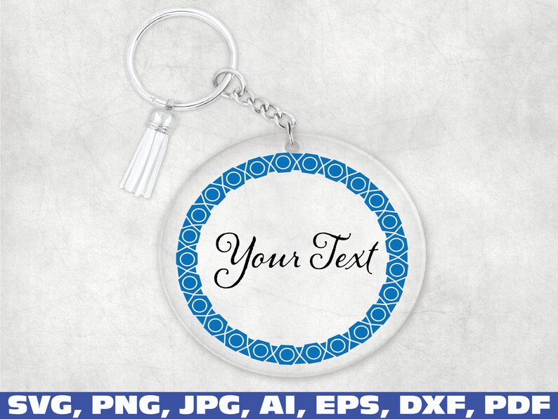 Keychain Svg Bundle Keychain Pattern SVG Circle Frame Svg - Etsy