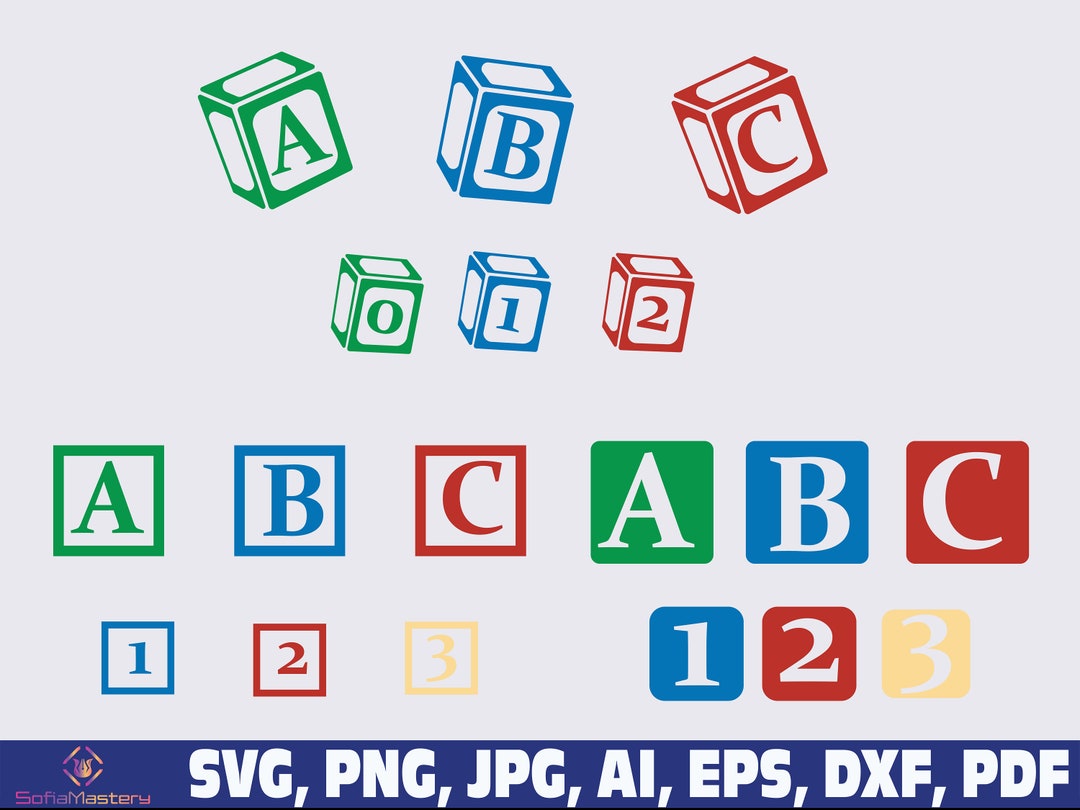 Block Alphabet Svg, Block Font Svg, BUILDING BLOCKS SVG, Block Letters ...