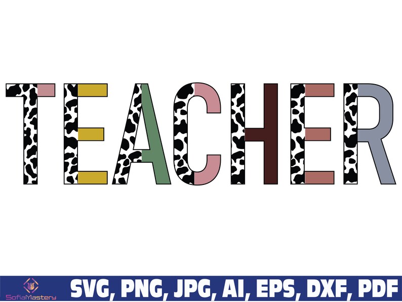 Cow Print Teacher Svg Png Half Cow Print Teacher Png Svg - Etsy Canada