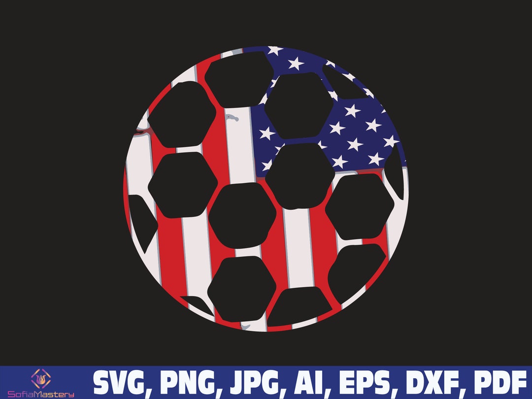 American Soccer Ball Usa Flag Soccer Fans Svg Png Soccer Svg - Etsy