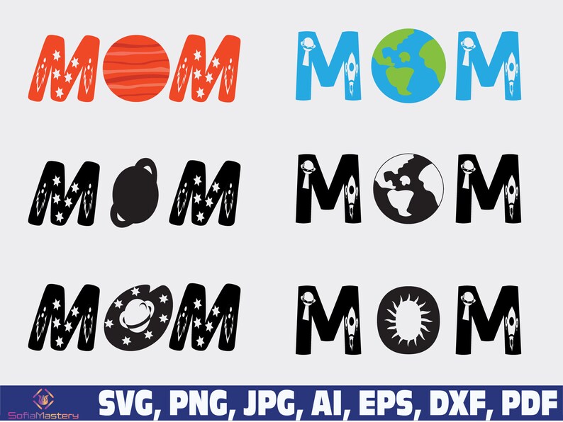Space Mom Svg Space Family Svg Png Space Mom Svg Space - Etsy