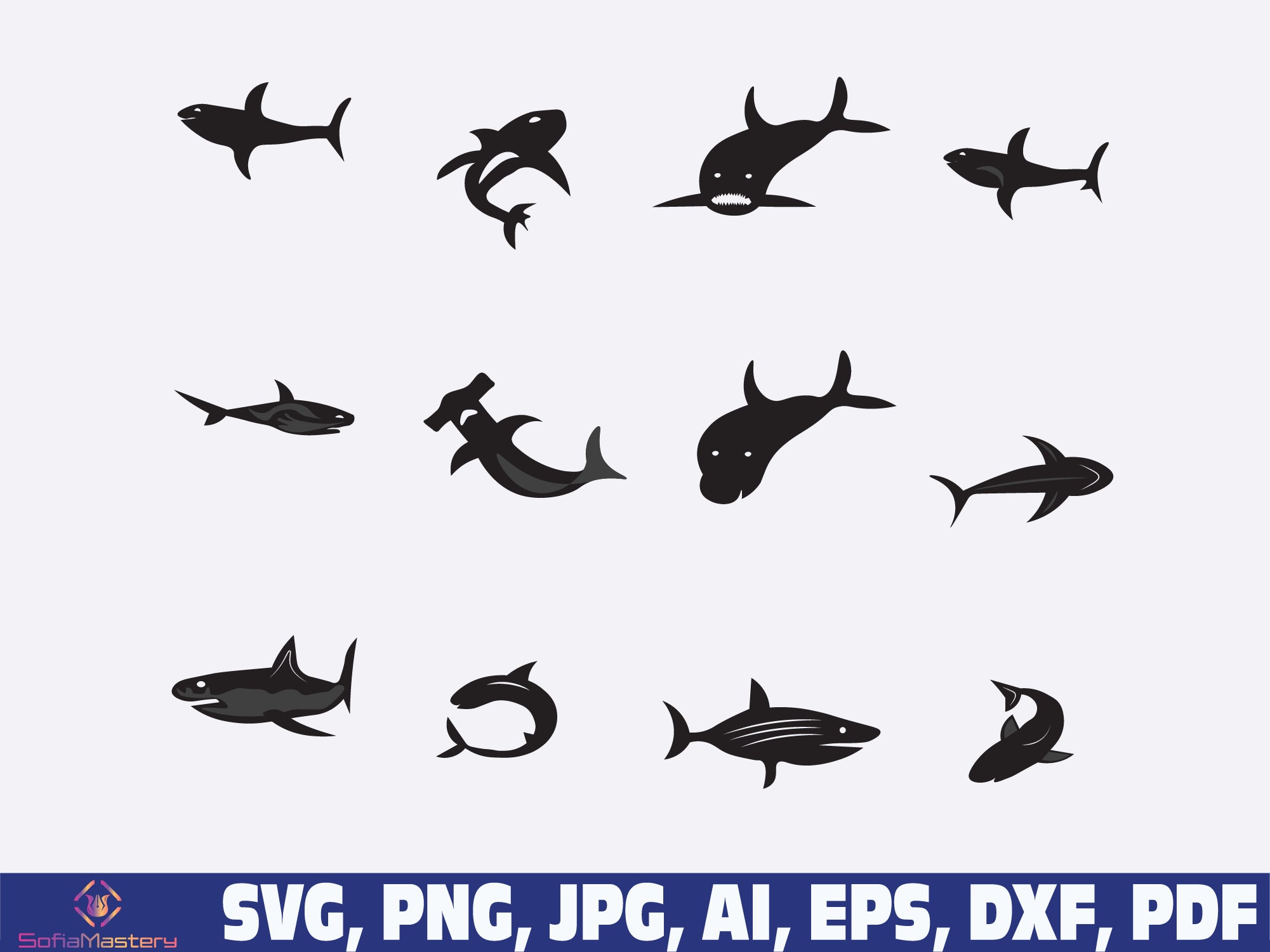 Sharks Svg Shark Alphabet Letters Font Svg Png Shark Bundle - Etsy Canada