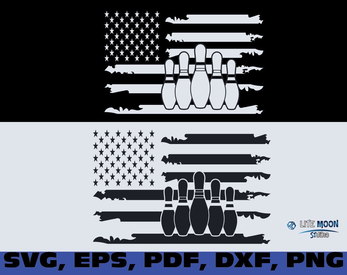 Bowling SVG Bowling American Flag Svg Bowling USA Flag Svg | Etsy Australia