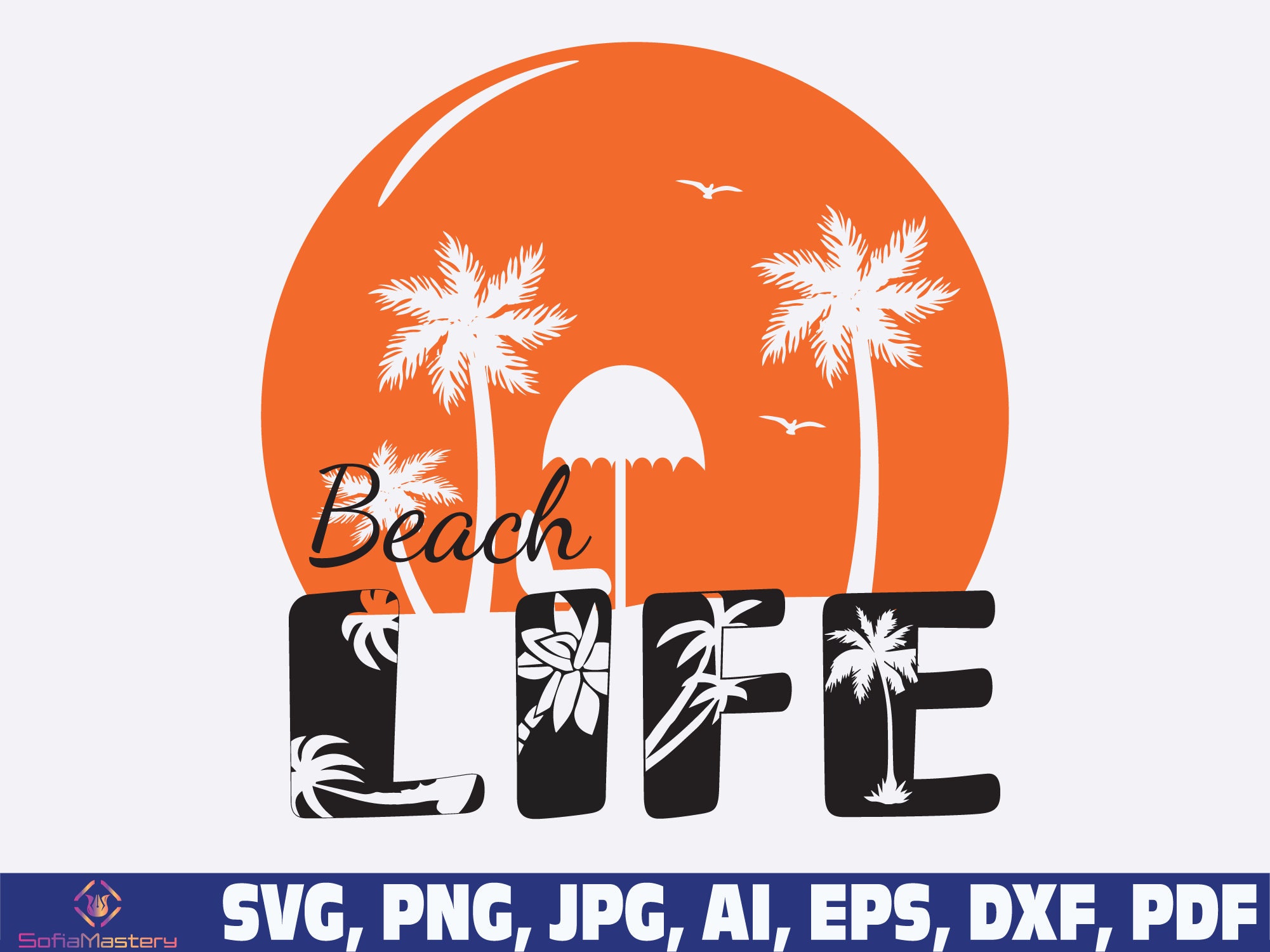 Strand svg Palmen svg Strand Png svg Sommer svg - Etsy Schweiz