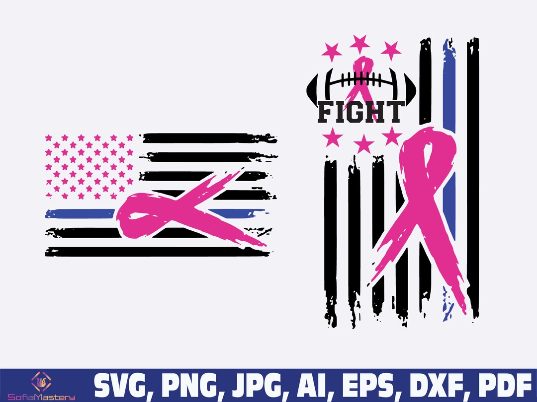 Blue Cancer Usa Flag Svg Png, Cancer Svg, Fight Svg, Cancer Fight Svg ...