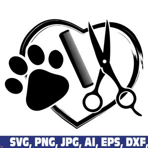 Dog Groomer Svg Png Dog Grooming Hair Dryer Heart SVG Dog - Etsy Canada