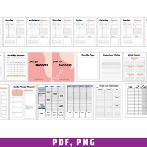 Printable Planner, Planner Kits, Printable Planner Bundle, Planner ...