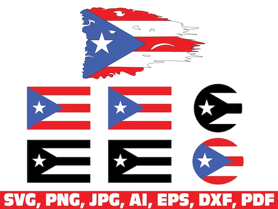 Puerto Rico Svg Puerto Rico Flag Svg Puerto Rican Svg | Etsy Norway
