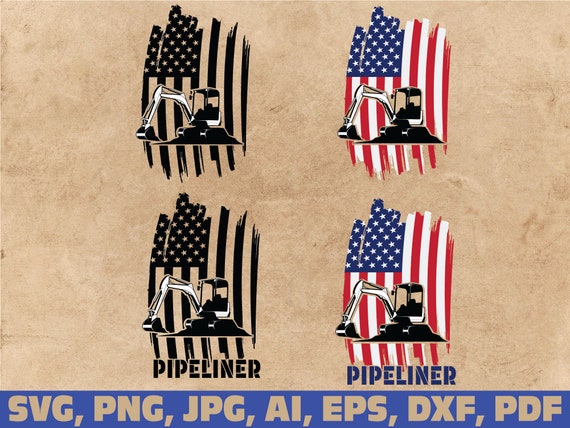 Pipeliner American Flag svg pipeliner flag svg heavy | Etsy