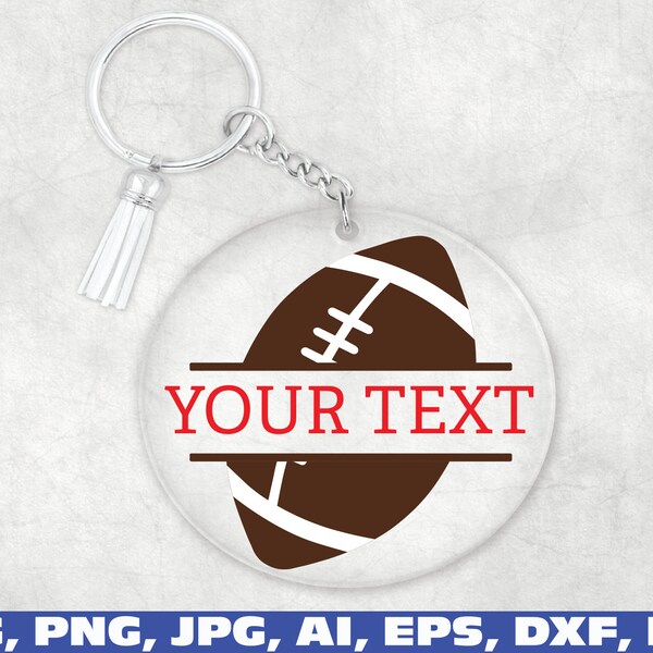 Football Keychain - Etsy