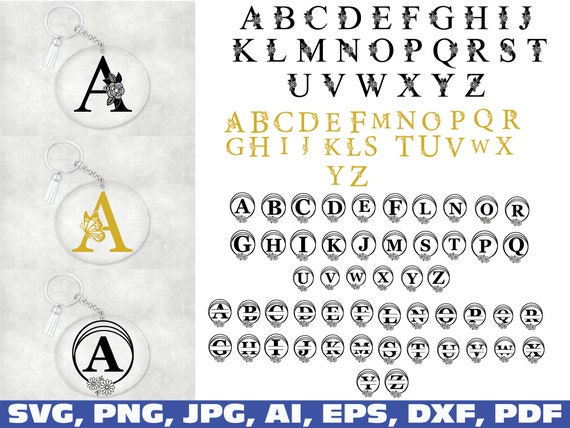 Keychain Svg Monogram Svg Split Monogram Svg Split Monogram | Etsy