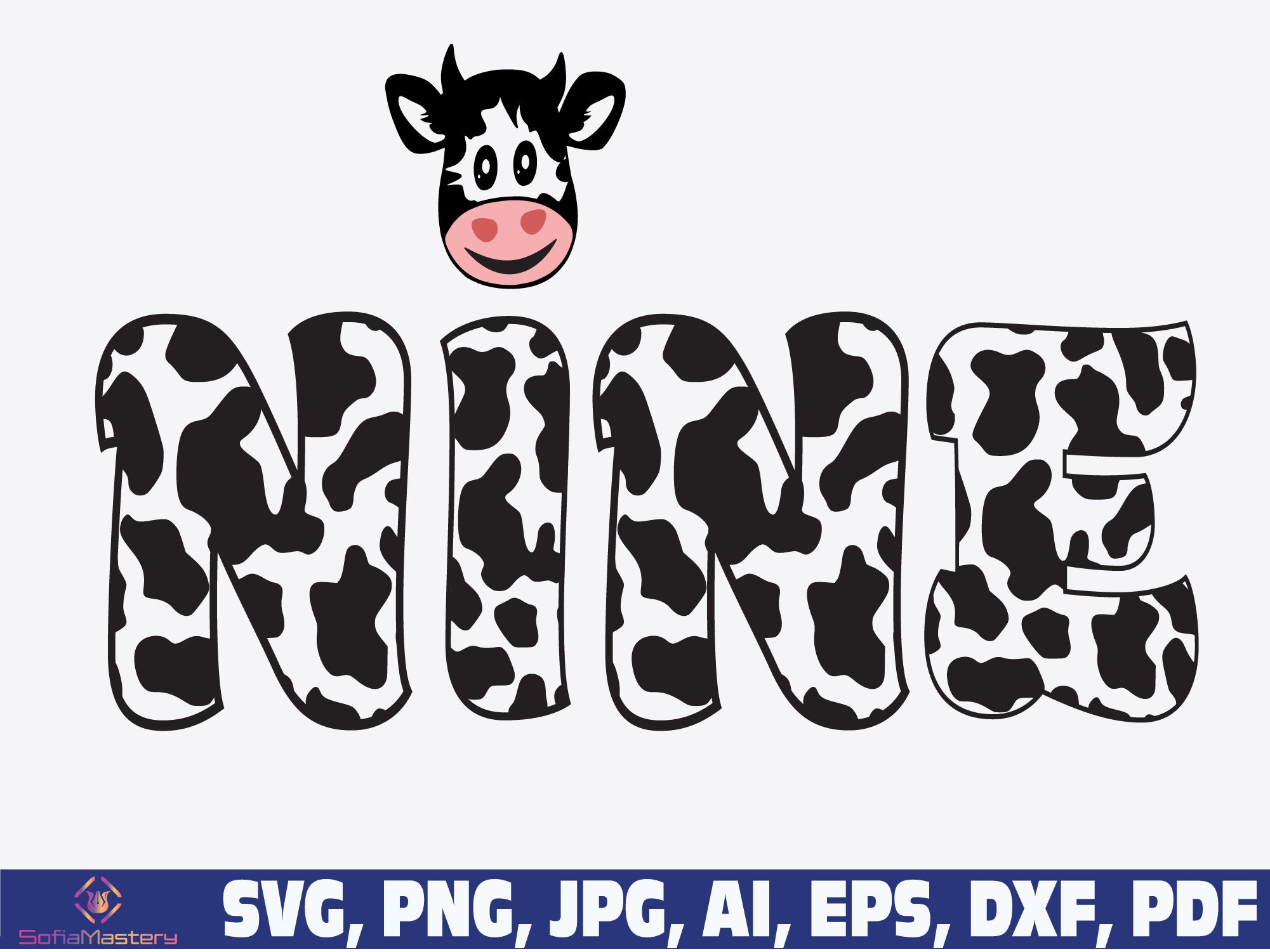 Cow Nine Birthday Svg 9th Birthday Cow Svg Ninth Birthday - Etsy UK
