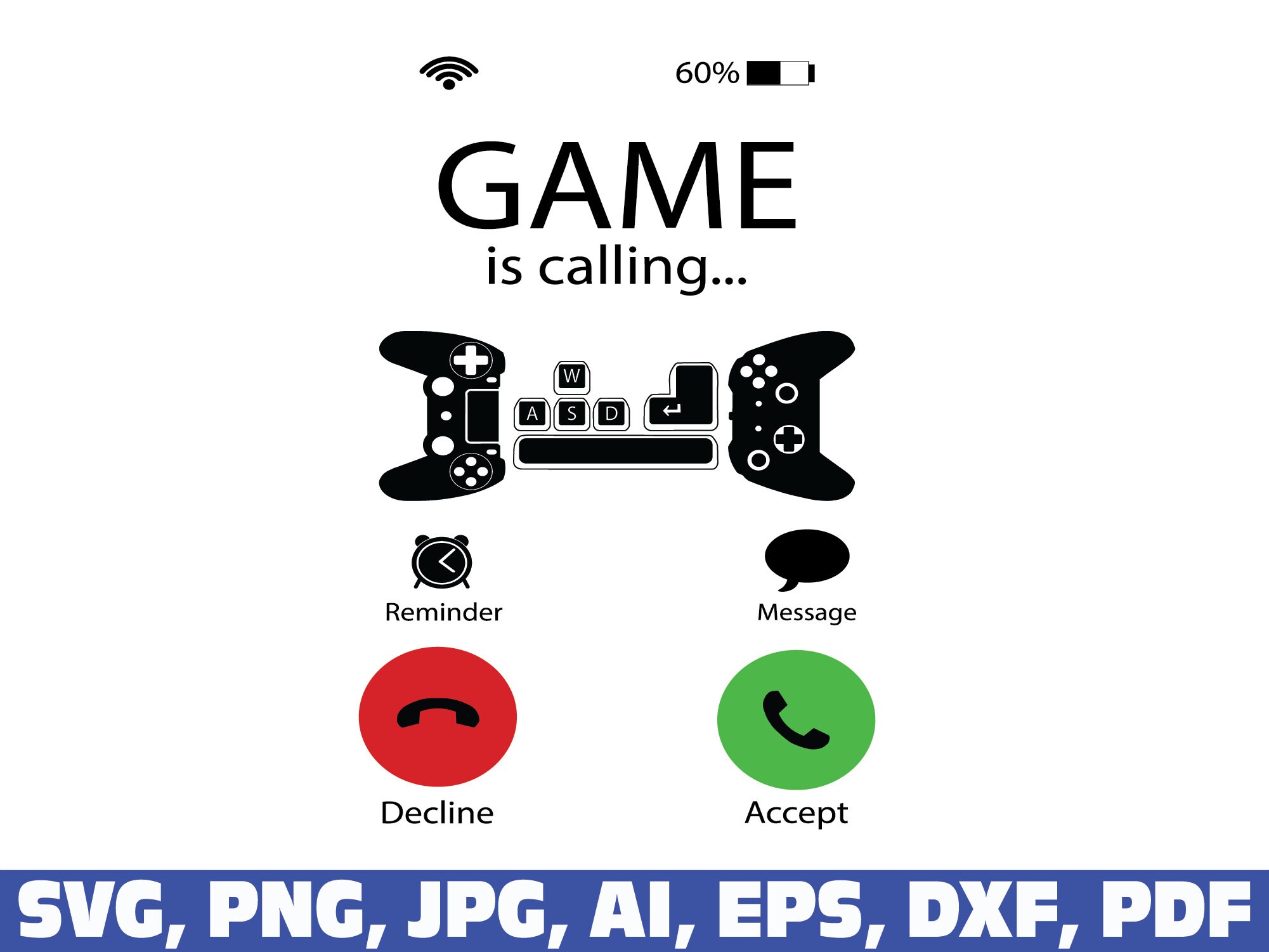 Incoming Call SVG Gamer Svg Video Game Svg Gamer Shirt Svg - Etsy