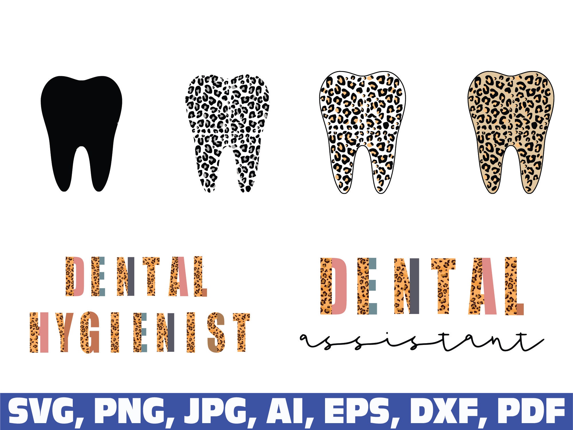 Tooth Svg Tooth Leopard Print Svg Dentist Svg Dental - Etsy